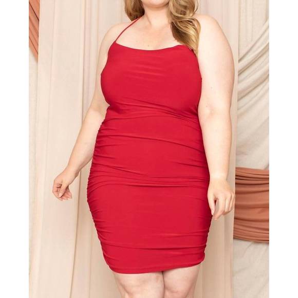 Symphony | Dresses | New Symphony Lace Open Back Plus Size Mini Dress ...